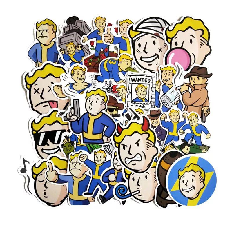 (Stickers) 29pc Fallout Bethesda Video Game Series Vault Boy Vault Tec ...