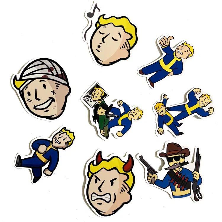 (Stickers) 29pc Fallout Bethesda Video Game Series Vault Boy Vault Tec ...