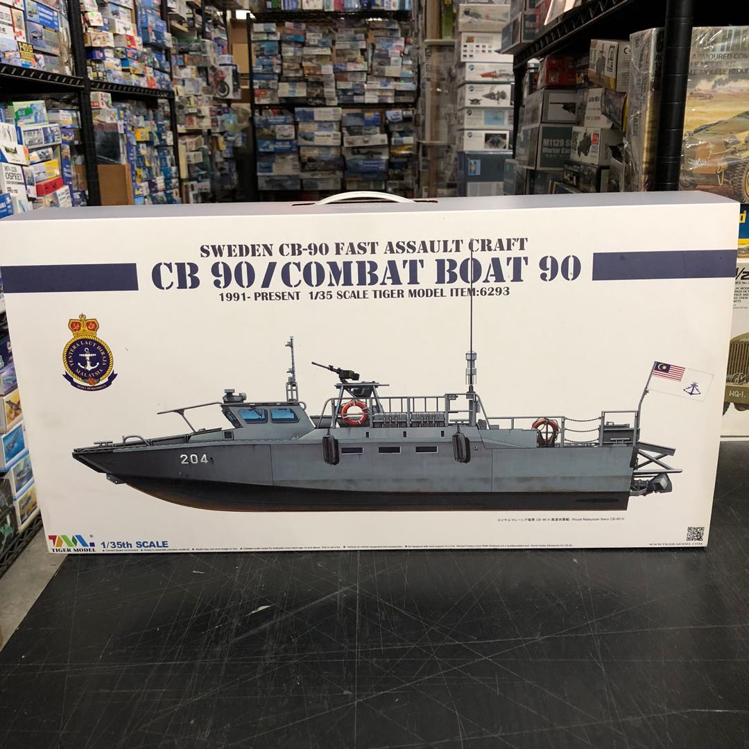 1/35 Tiger Model Sweden CB-90 Fast Assault Craft Model Kit, Hobbies ...