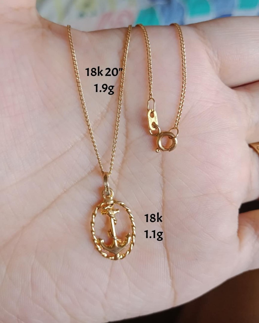 18k gold subasta necklace 20" 3g, Women's Fashion, Jewelry & Organizers ...