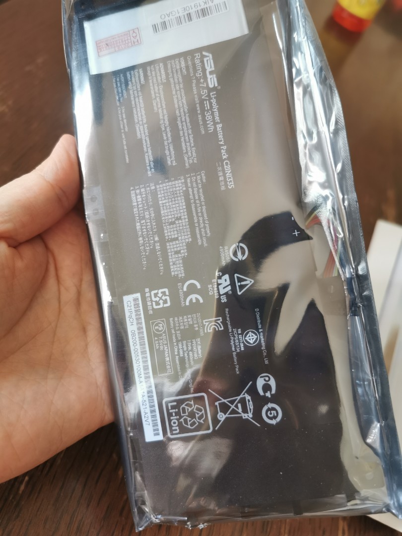 Asus Li-polymer battery pack C21N1335, Computers & Tech, Parts ...