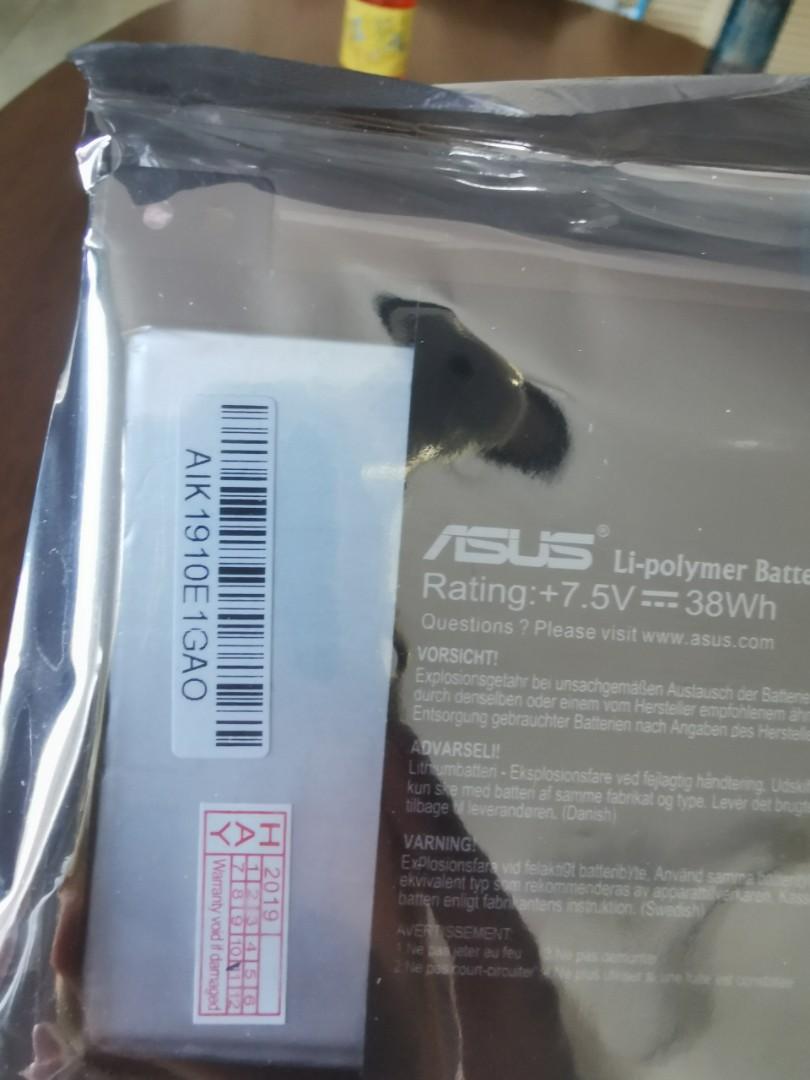 Asus Li-polymer battery pack C21N1335, Computers & Tech, Parts ...