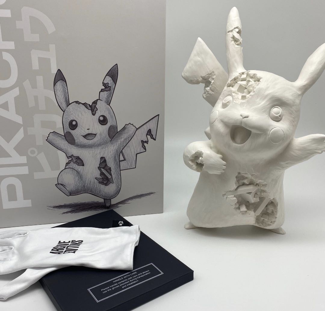 Authentic Daniel Arsham Eroded Pikachu Pokemon Sculpture (China limited 500 pieces), Hobbies ...