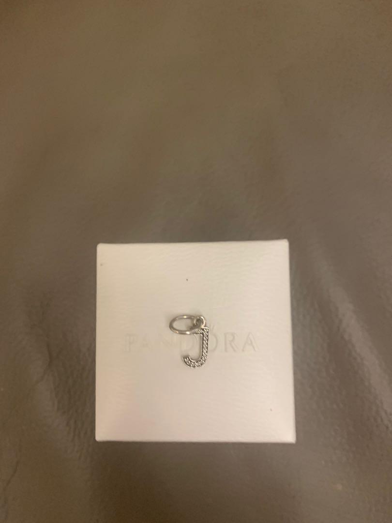Authentic Pandora letter J charm, Women's Fashion, Jewelry & Organizers ...