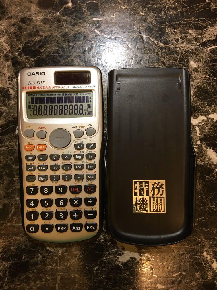 Casio fx-50FH II計數機 二手, 興趣及遊戲, 手作＆自家設計, 文具 - Carousell