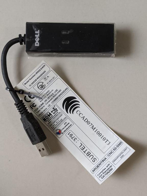 Conexant RD02-D400 External 56K USB Modem for Dell NW147, Black, Computers & Tech, Parts ...