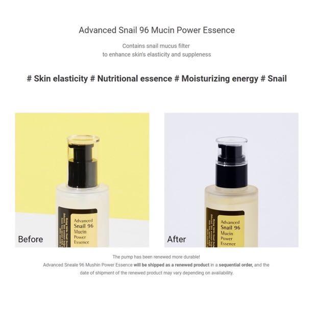 CORSX - Advanced Snail 96 Mucin Power Essence, Beauty & Personal Care ...