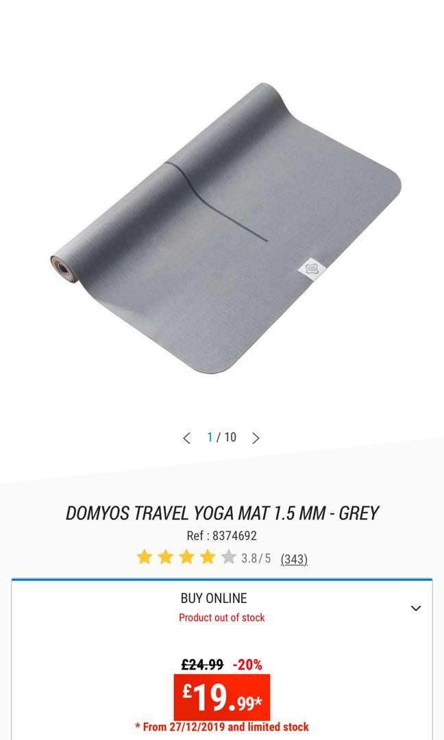 Domyos by Decathlon Travel Yoga Mat, Sports Equipment, Exercise ...