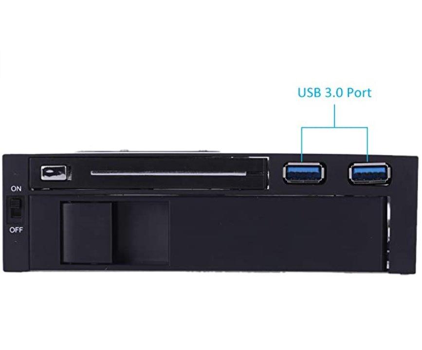 Dual Bay 3.5" + 2.5" Inch SATA III HDD & SSD Tray Caddy with USB 3.0 ...