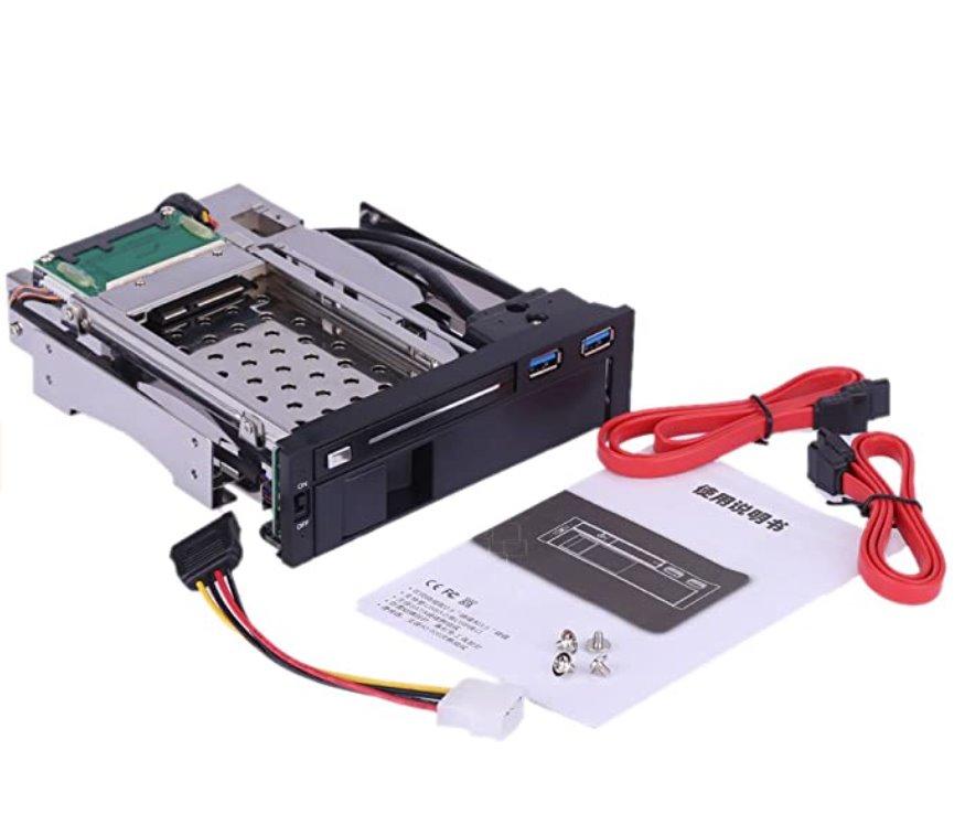 Dual Bay 3.5" + 2.5" Inch SATA III HDD & SSD Tray Caddy with USB 3.0 ...