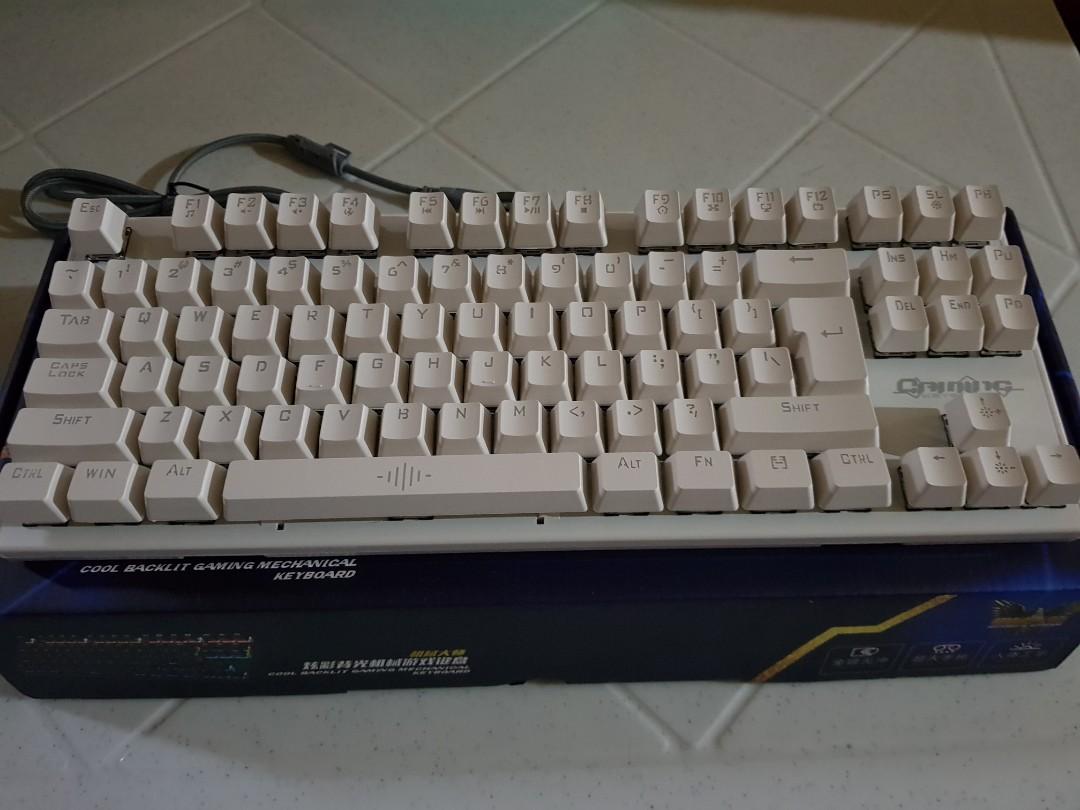 Gigaware K28 Mechanical Keyboard (White), Computers & Tech, Parts ...