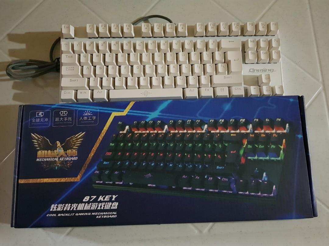 Gigaware K28 Mechanical Keyboard (White), Computers & Tech, Parts ...