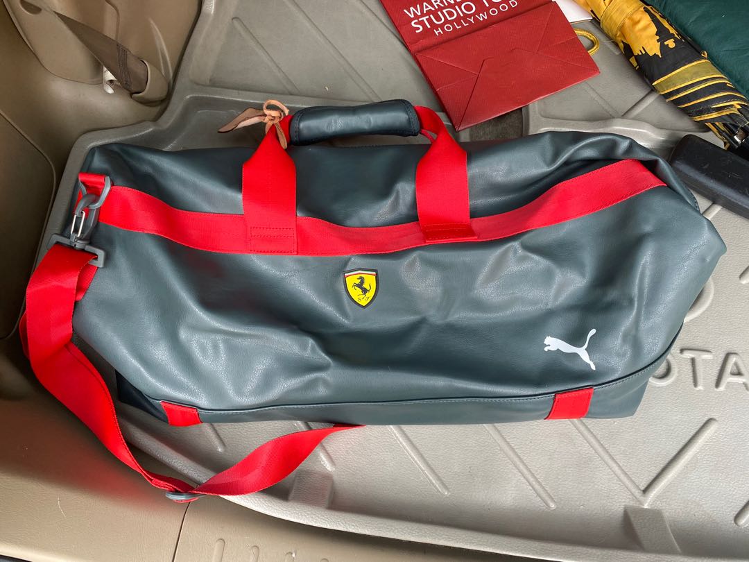 RUSH Leather Ferrari Dufflebag, Luxury, Bags & Wallets on Carousell