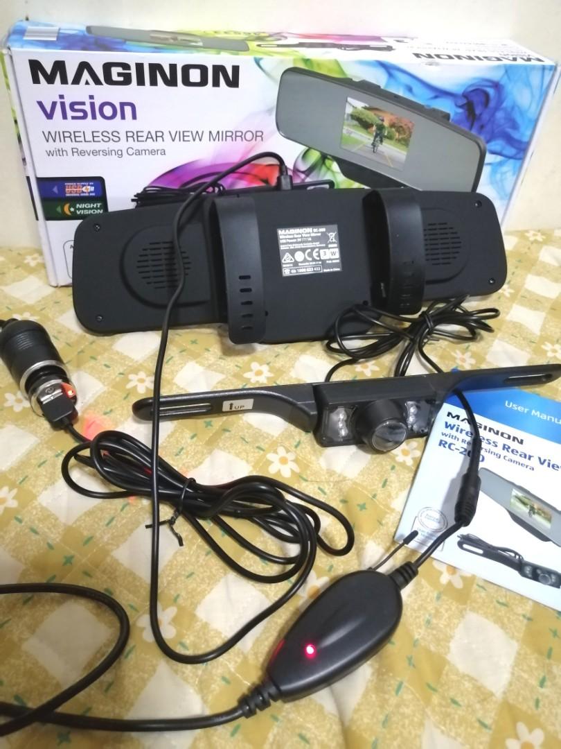 Maginon Vision Car Wireless Rear View Mirror with Reversing Back Up ...