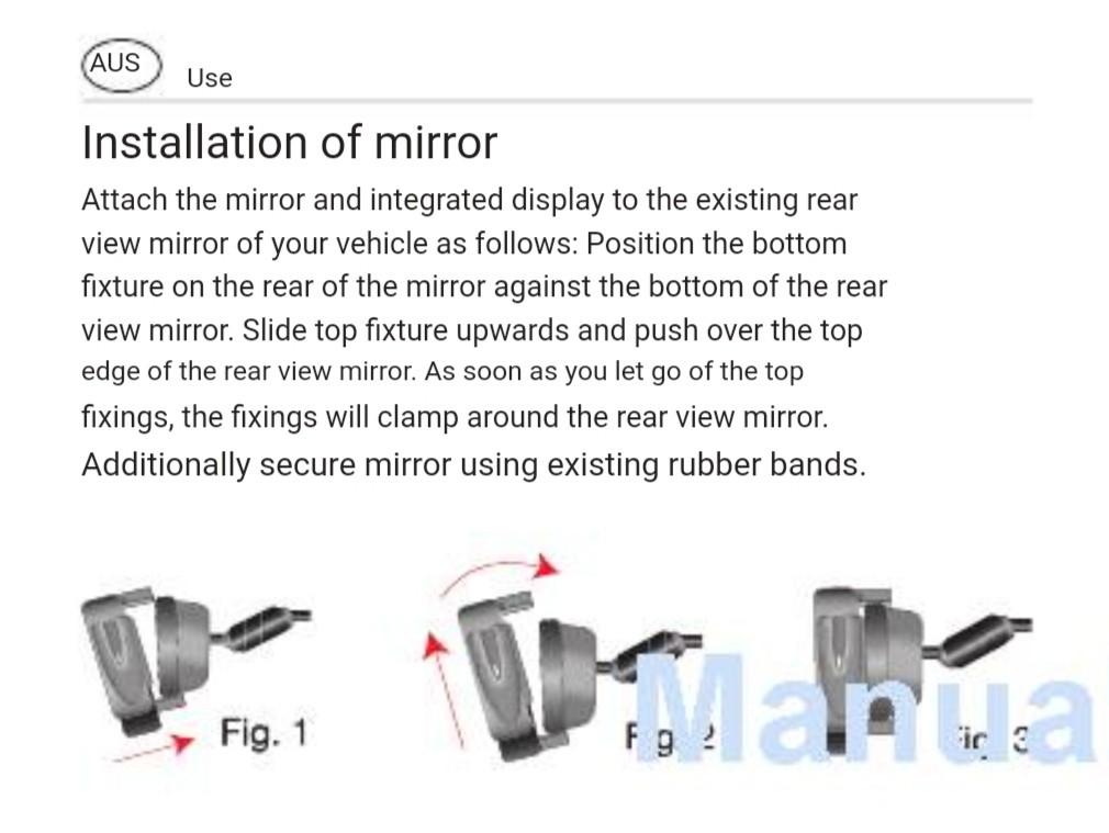 Maginon Vision Car Wireless Rear View Mirror with Reversing Back Up ...