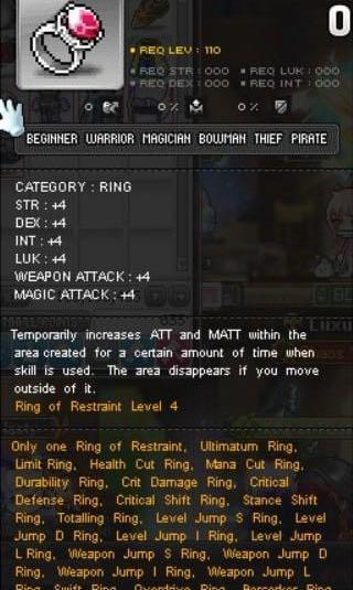 Maplesea Aquila Ring Of Restraint 4, Video Gaming, Gaming Accessories ...