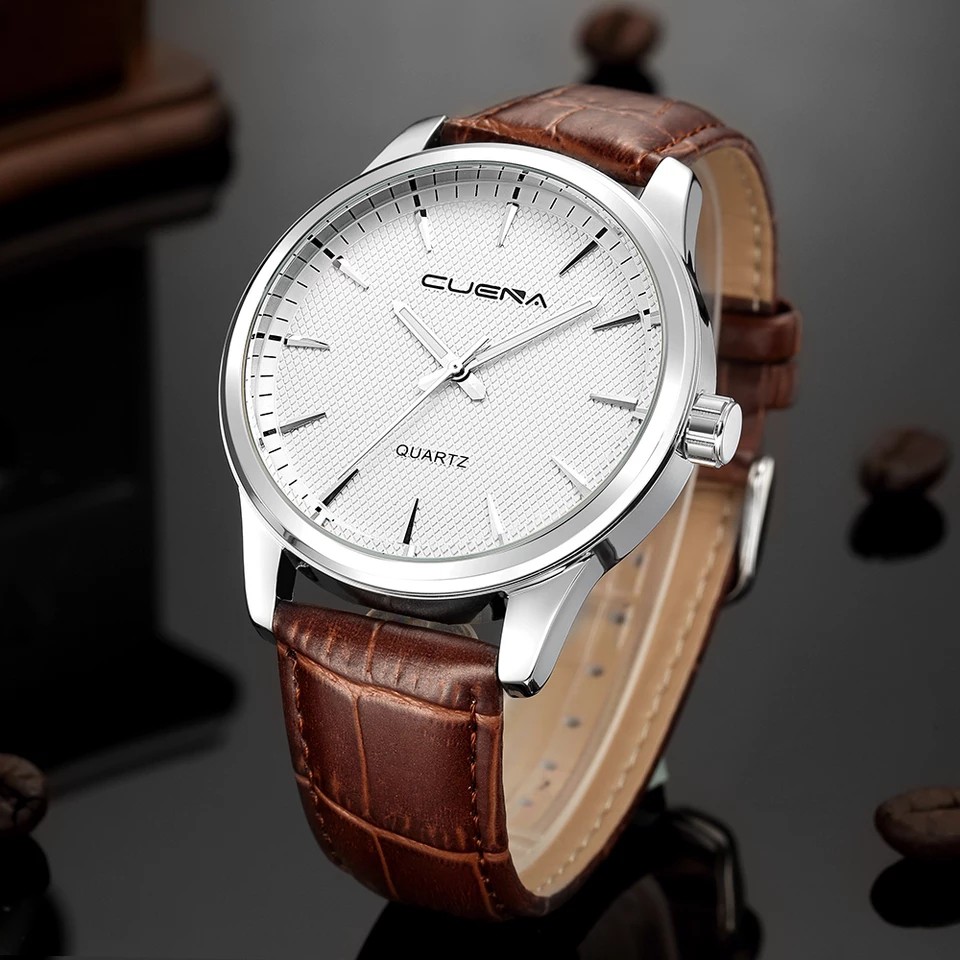 Men watch-cuena Pu leather, Men's Fashion, Watches on Carousell