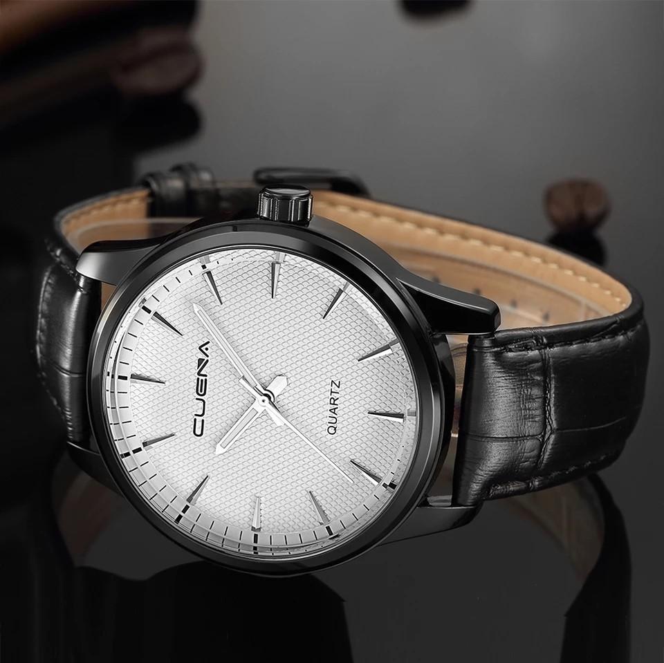 Men watch-cuena Pu leather, Men's Fashion, Watches on Carousell