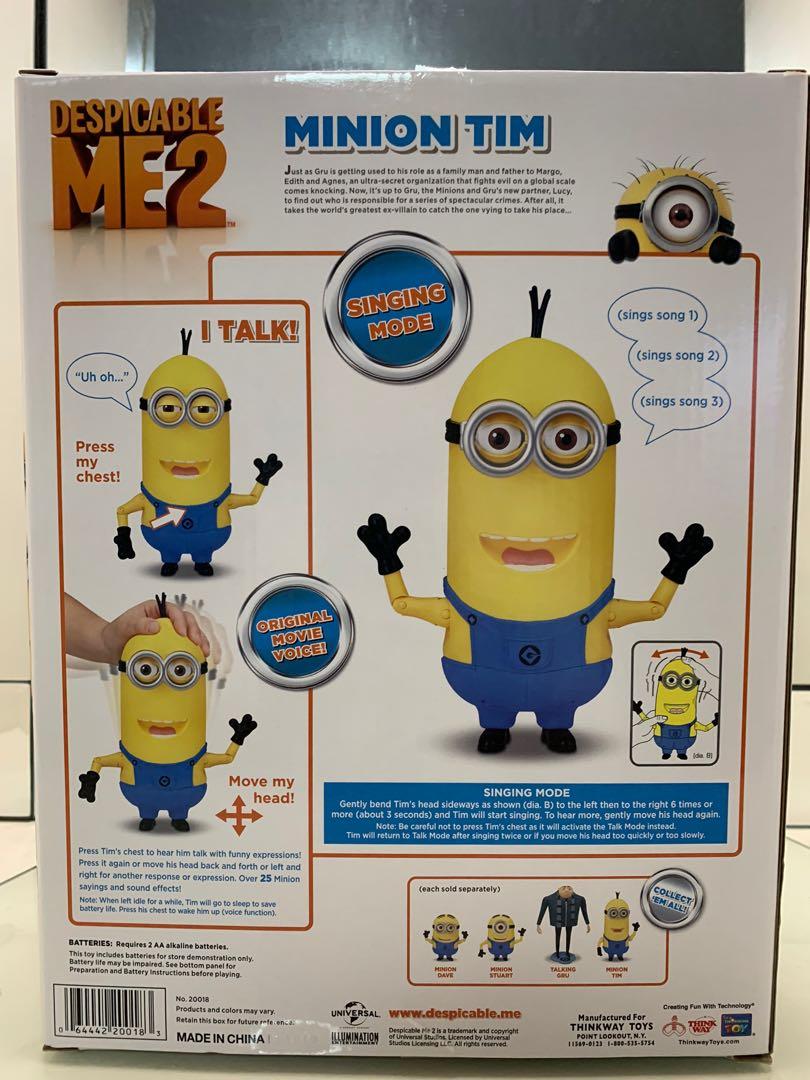 Minion Tim Singing Action Figure (Despicable Me), Hobbies & Toys, Toys ...