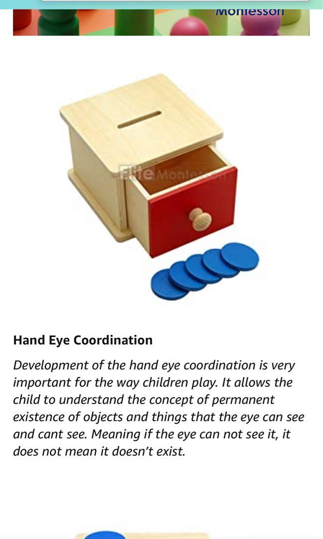 Montessori coin drop box, Hobbies & Toys, Toys & Games on Carousell