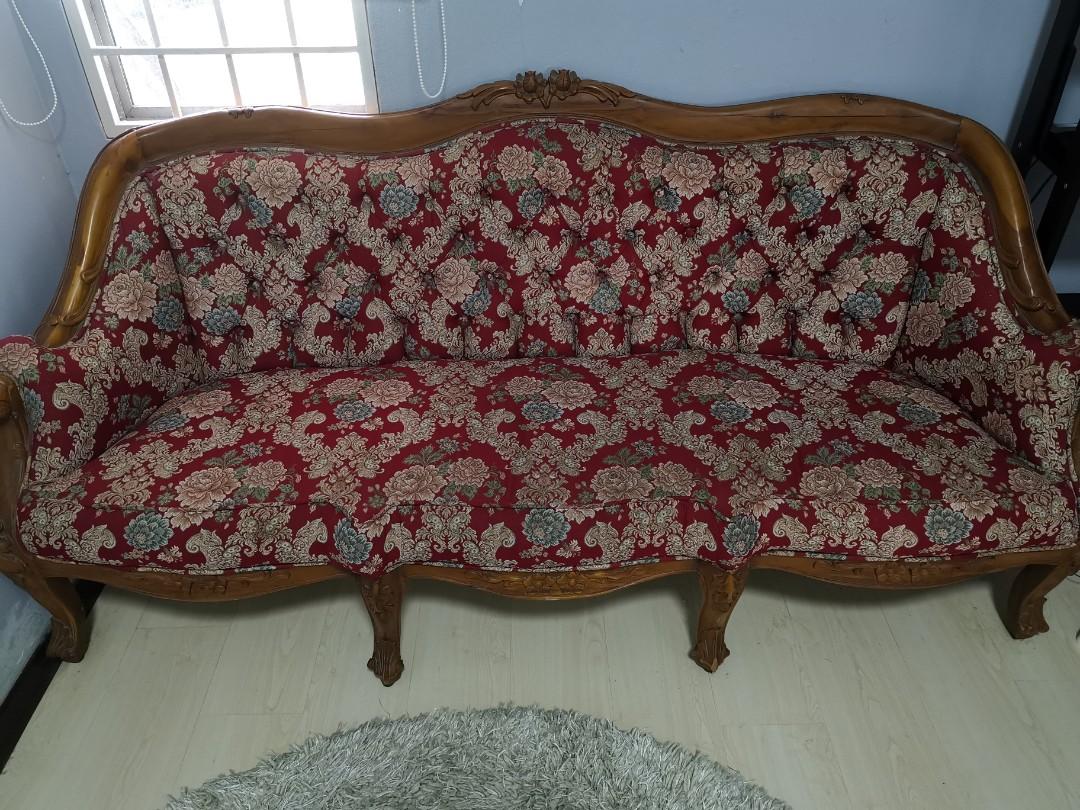 Original kayu jati sofa, Furniture & Home Living, Furniture, Sofas on ...