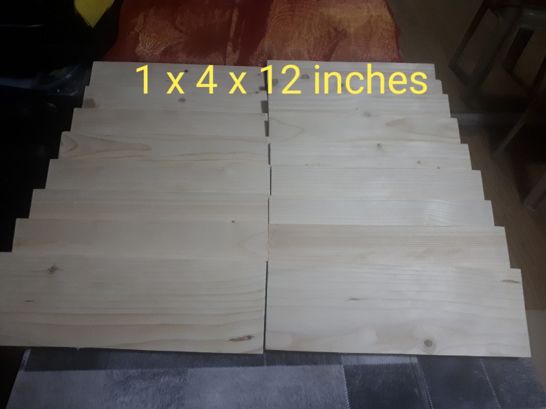 Palochina Pre cut 1 x 4 x 12 inches unfinished wood base rectangular ...