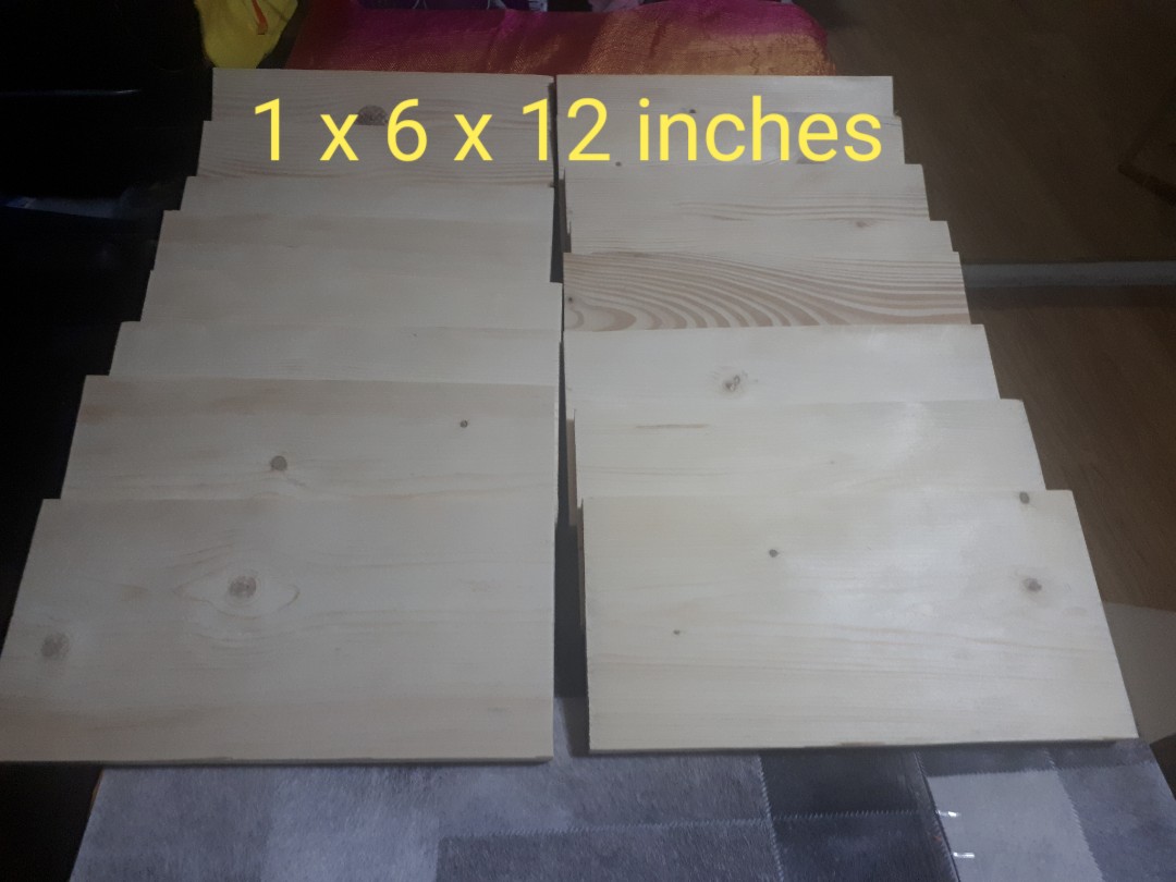 Palochina Pre cut 1 x 6 x 12 unfinished wood base rectangular for Diy ...