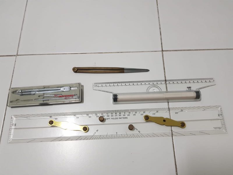 Parallel Ruler and Dividers, Hobbies & Toys, Stationery & Craft ...