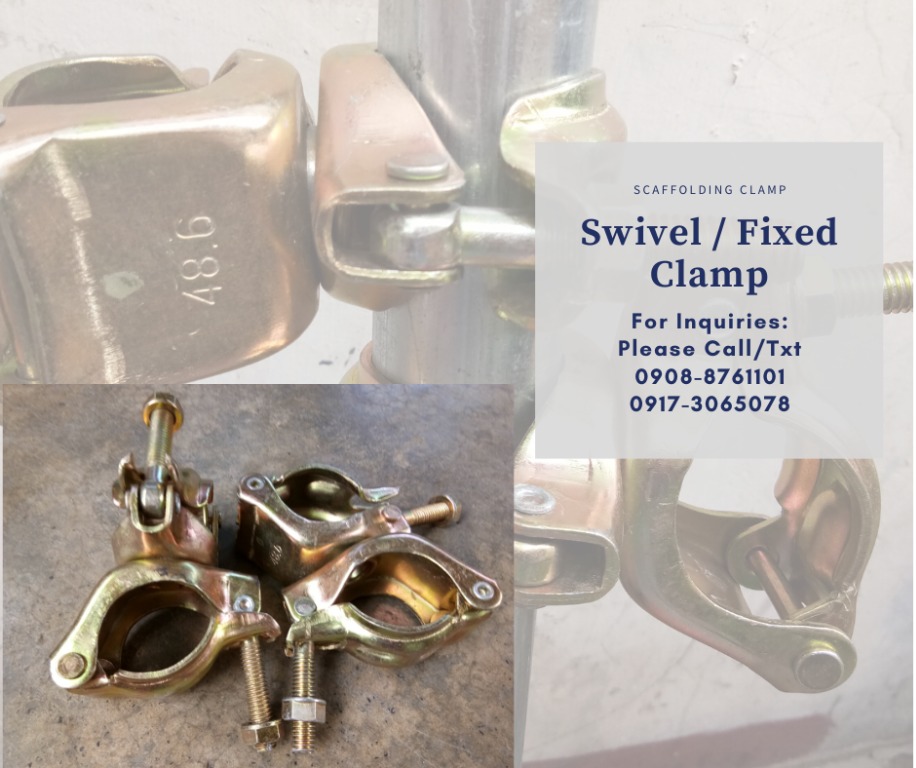 Swivel Fixed Clamp Scaffolding, Adj. Basejack, Adj. U-Head, Tie Rod ...