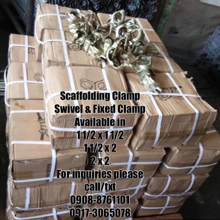 Swivel Fixed Clamp Scaffolding, Adj. Basejack, Adj. U-Head, Tie Rod ...