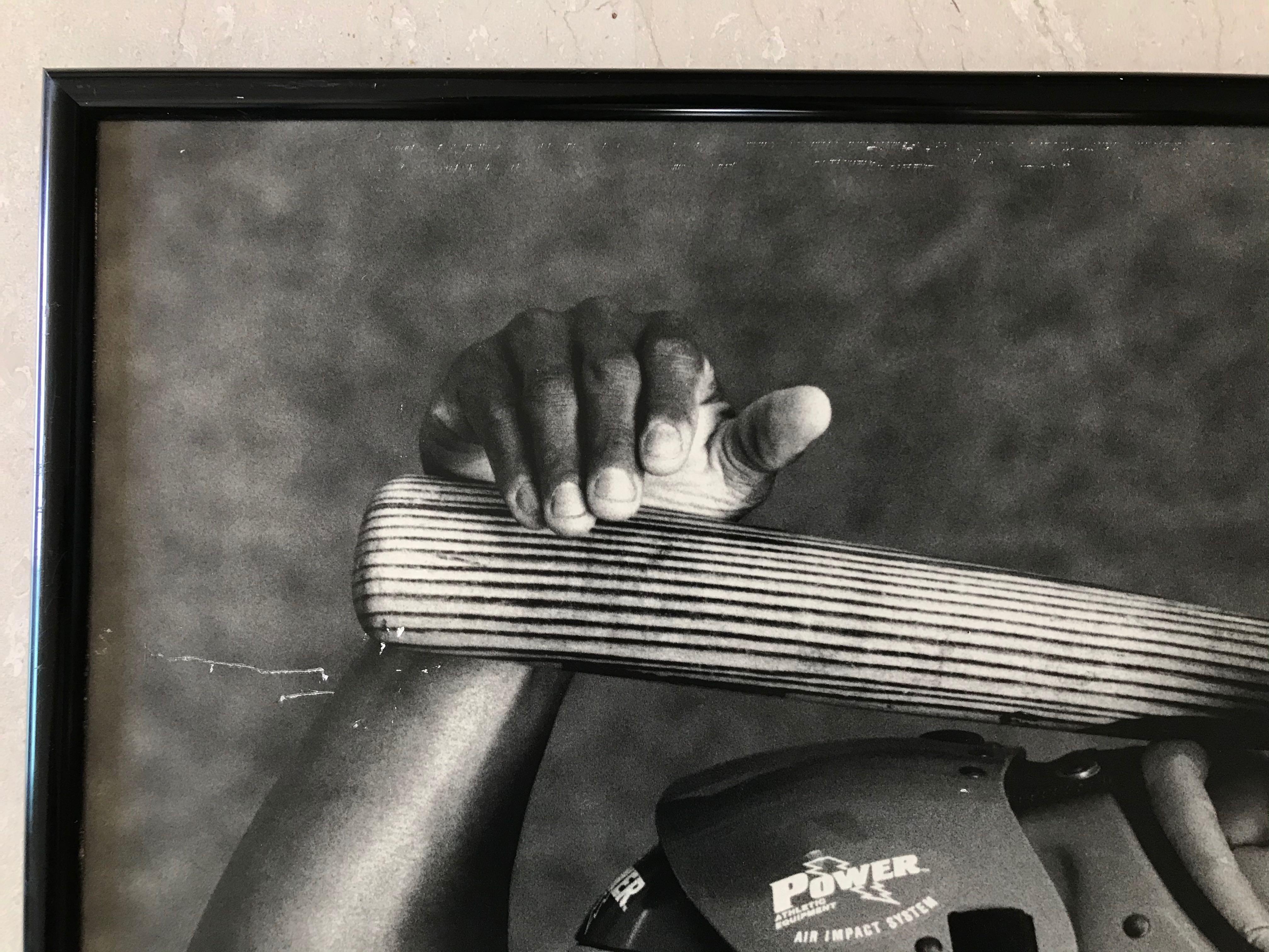 Vintage Nike Bo Jackson The Ball Player Ad Art Poster Jordan Framed ...
