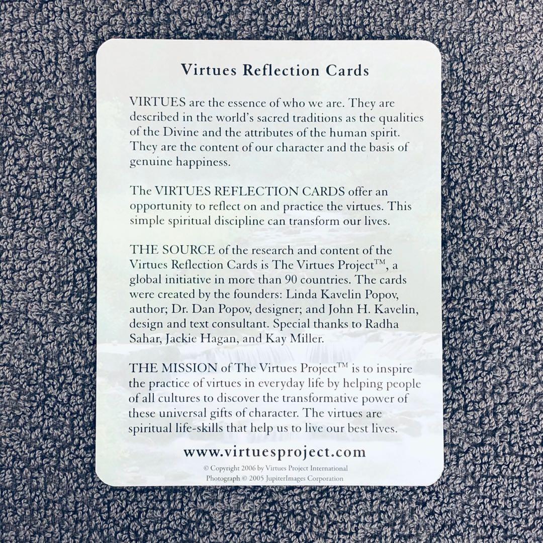 Virtues Reflection Cards (Pack of 100 Virtues) by The Virtues Project ...