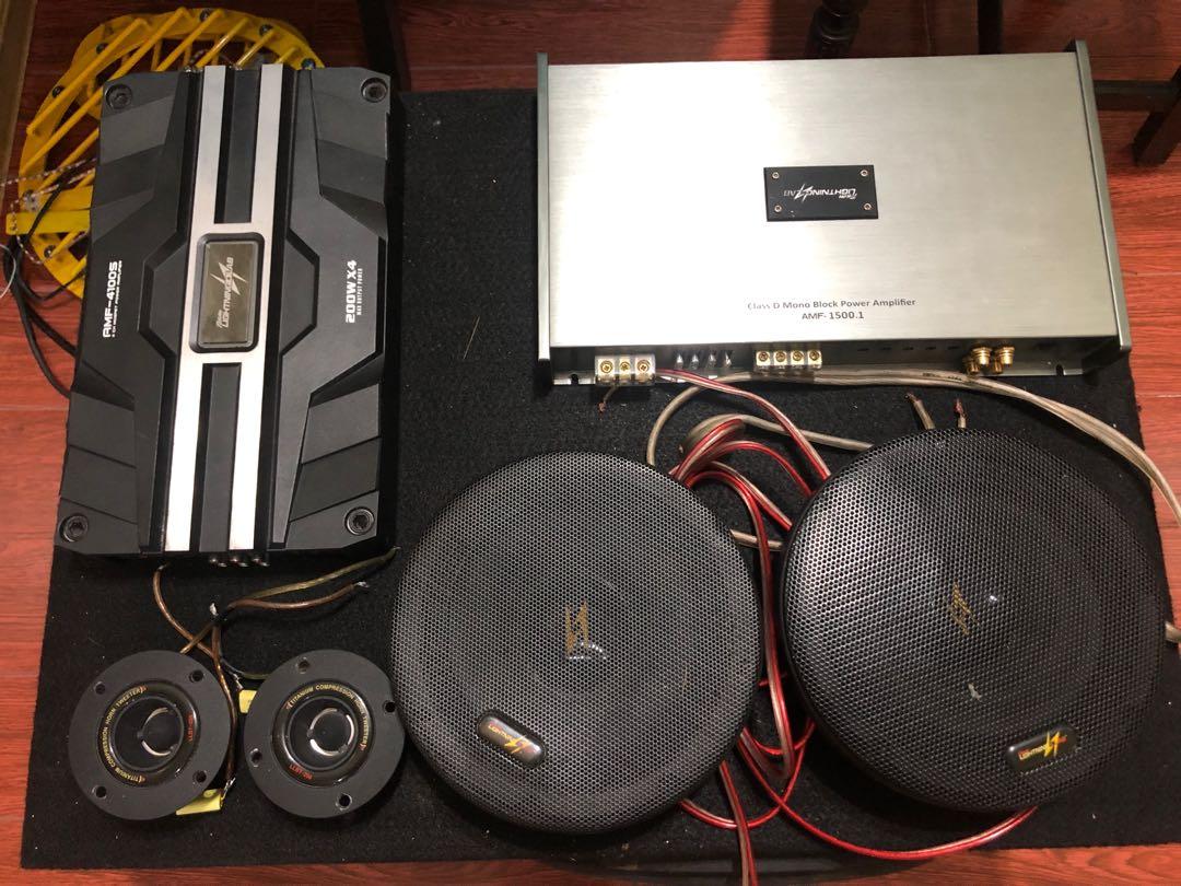 Lightning lab Amplifier Subwoofer and speaker, Car Parts & Accessories ...