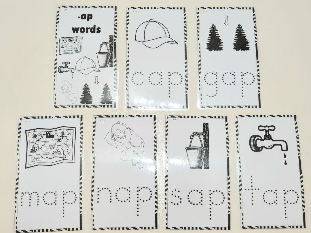 -ap 3-letter Word Cards Reading Writing Spelling Learning Penmanship ...