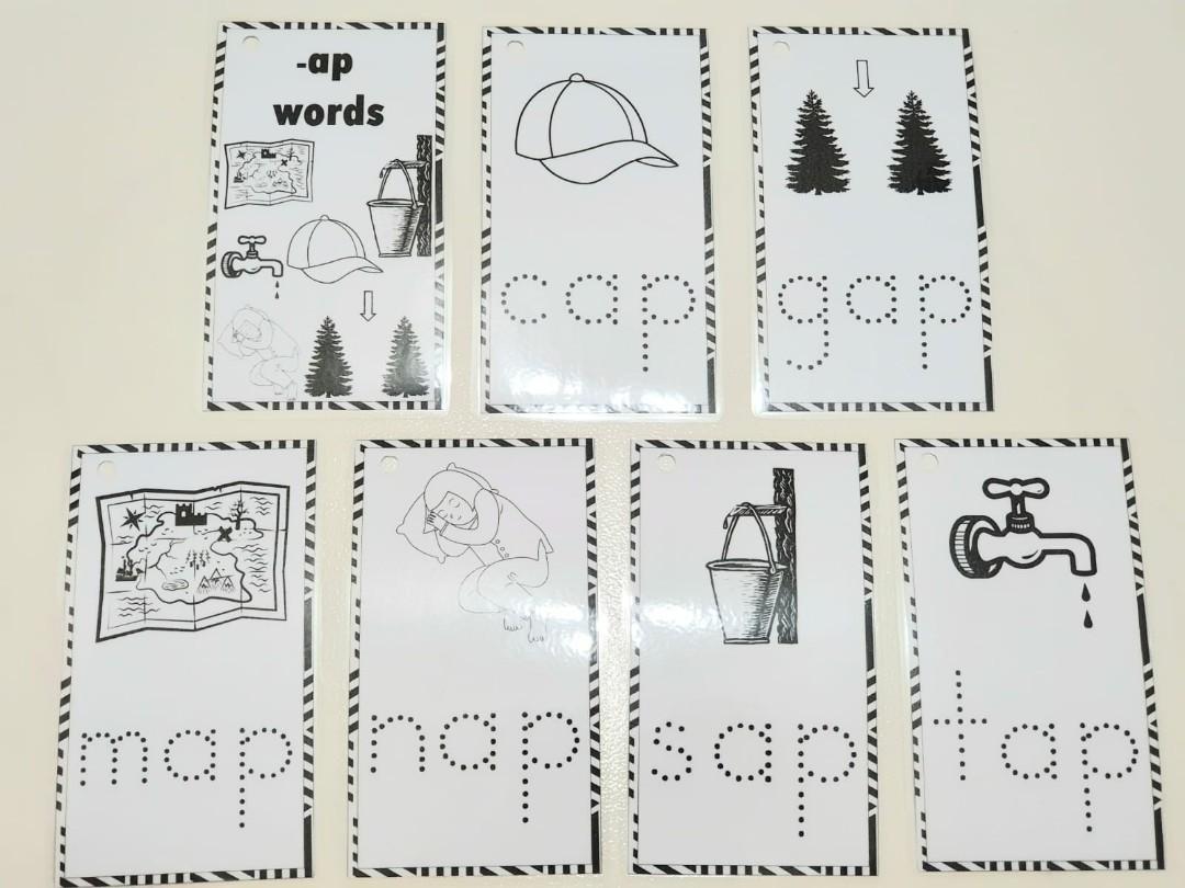 -ap 3-letter Word Cards Reading Writing Spelling Learning Penmanship ...