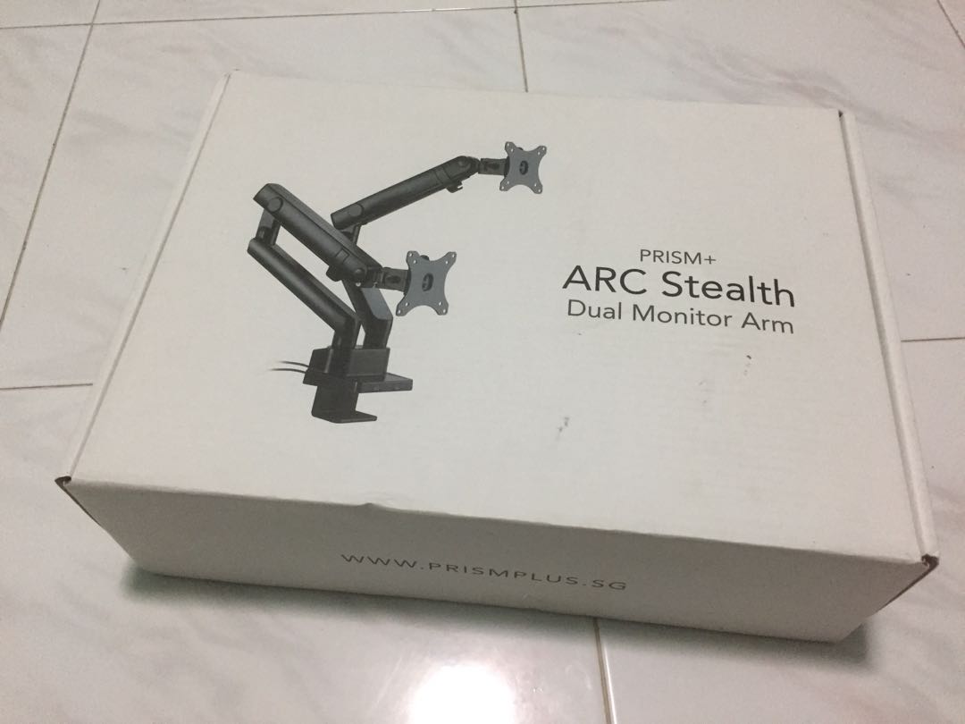 2 Arc Stealth Dual Monitor Arms with USB 3.0 ports- Prism+, Computers ...