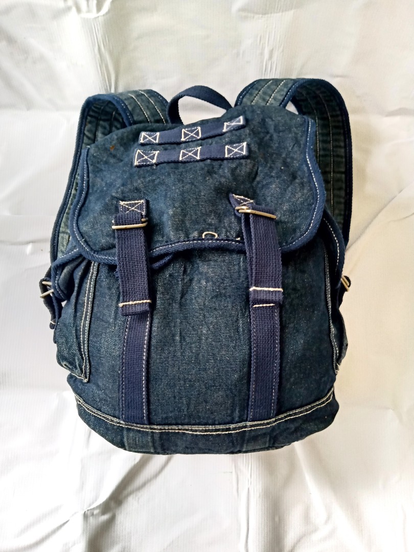 Denim Backpack, Men's Fashion, Bags, Backpacks on Carousell