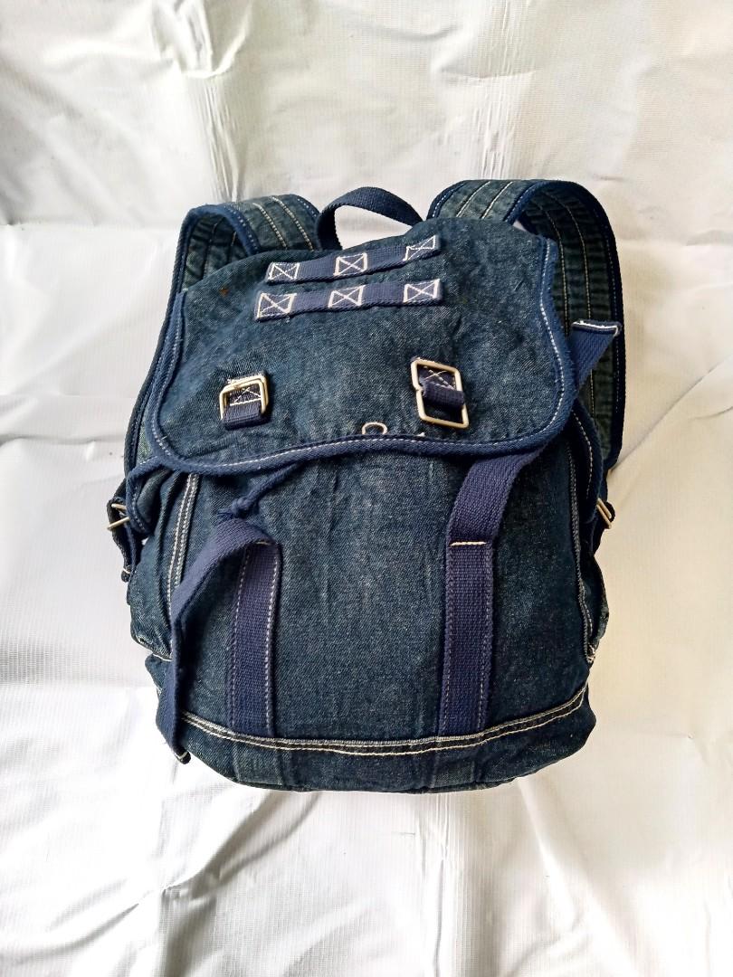 Denim Backpack, Men's Fashion, Bags, Backpacks on Carousell