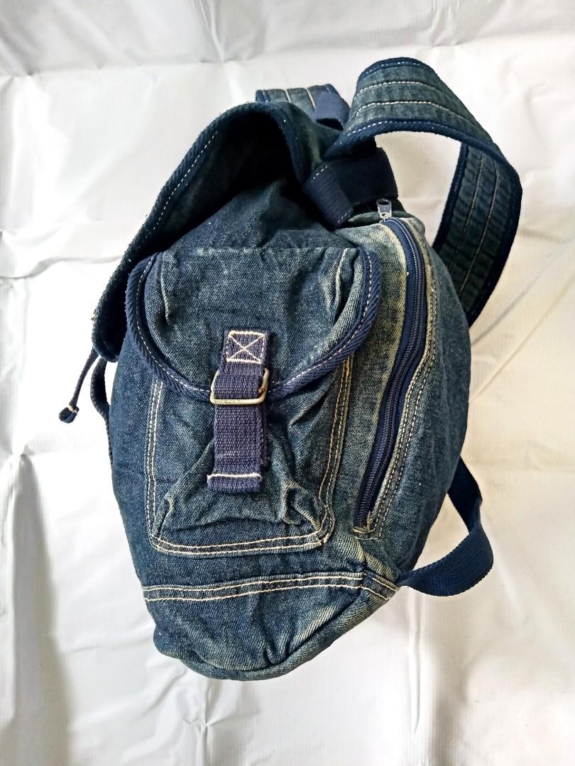 Denim Backpack, Men's Fashion, Bags, Backpacks on Carousell