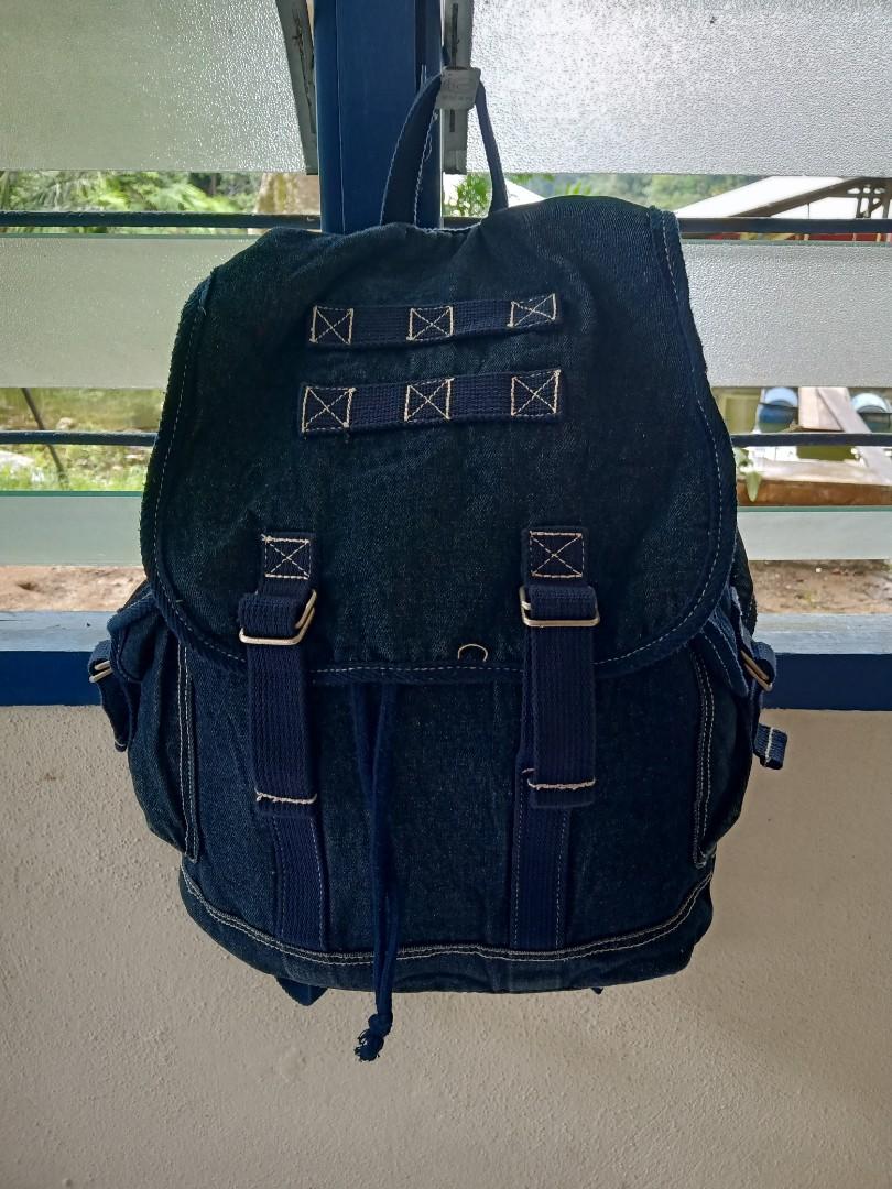 Denim Backpack, Men's Fashion, Bags, Backpacks on Carousell