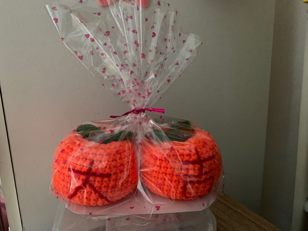 Handmade crochet mandarin orange, Design & Craft, Handmade Craft on ...