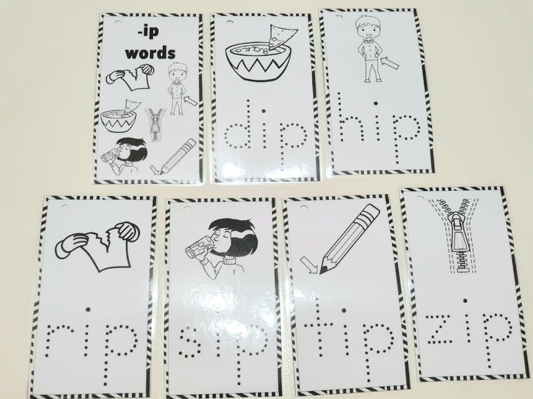 -ip 3-Letter Word Cards Reading Writing Spelling Learning Penmanship ...