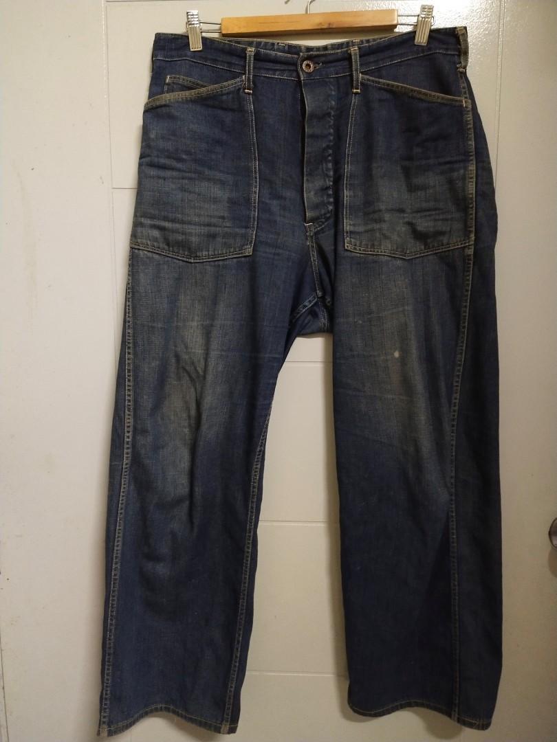JEANS POKET TEPEK PATTERN USN, Men's Fashion, Bottoms, Jeans on Carousell