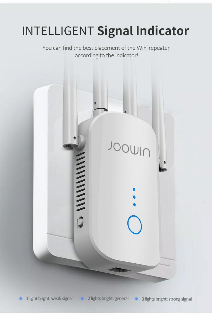 Joowin JW-WR758AC 1200Mbps High Speed Wifi Repeater 2.4G&5.8G Dual Band ...