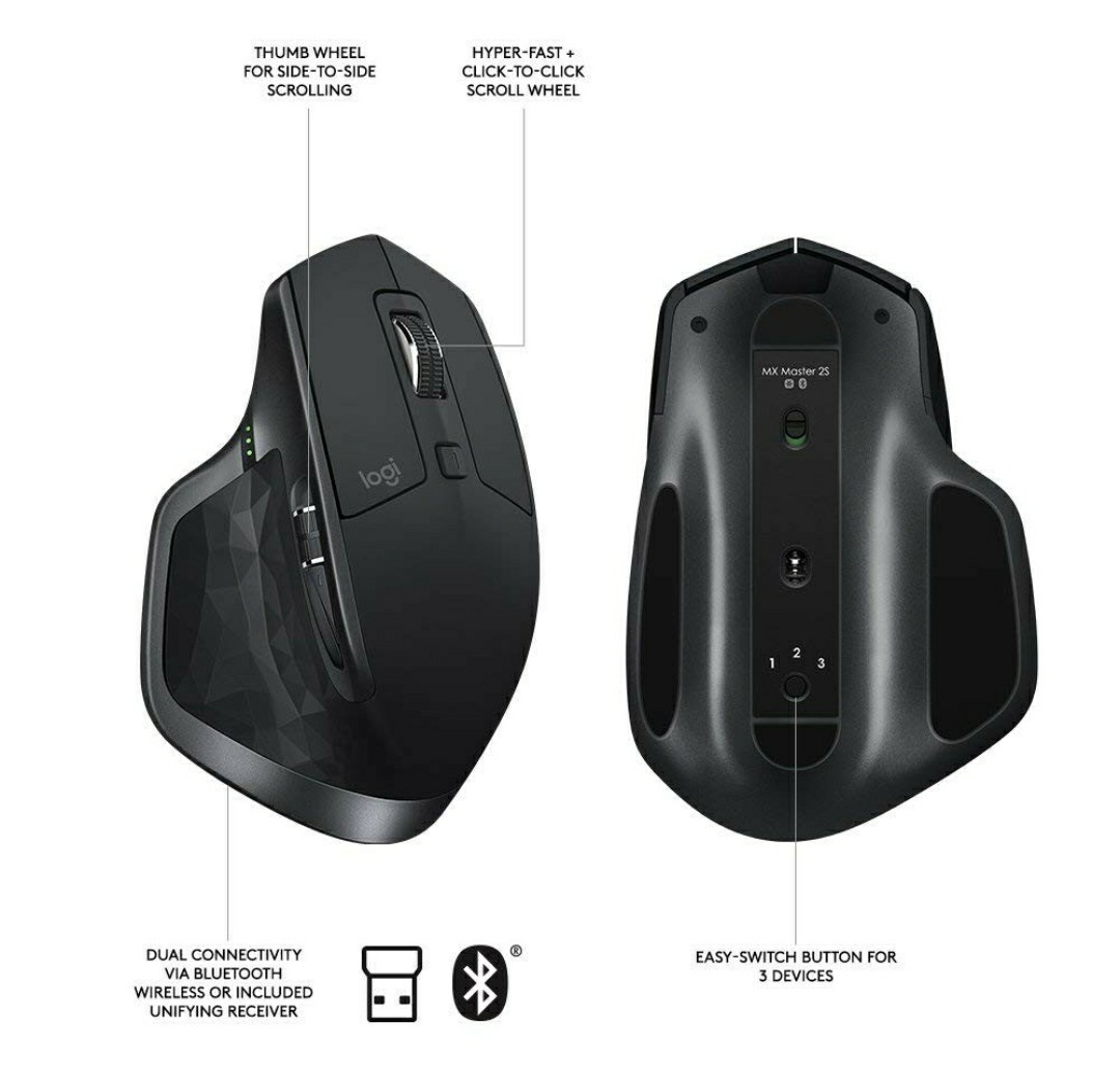 Logitech MX Master 2S Wireless Mouse, Electronics, Computer Parts ...