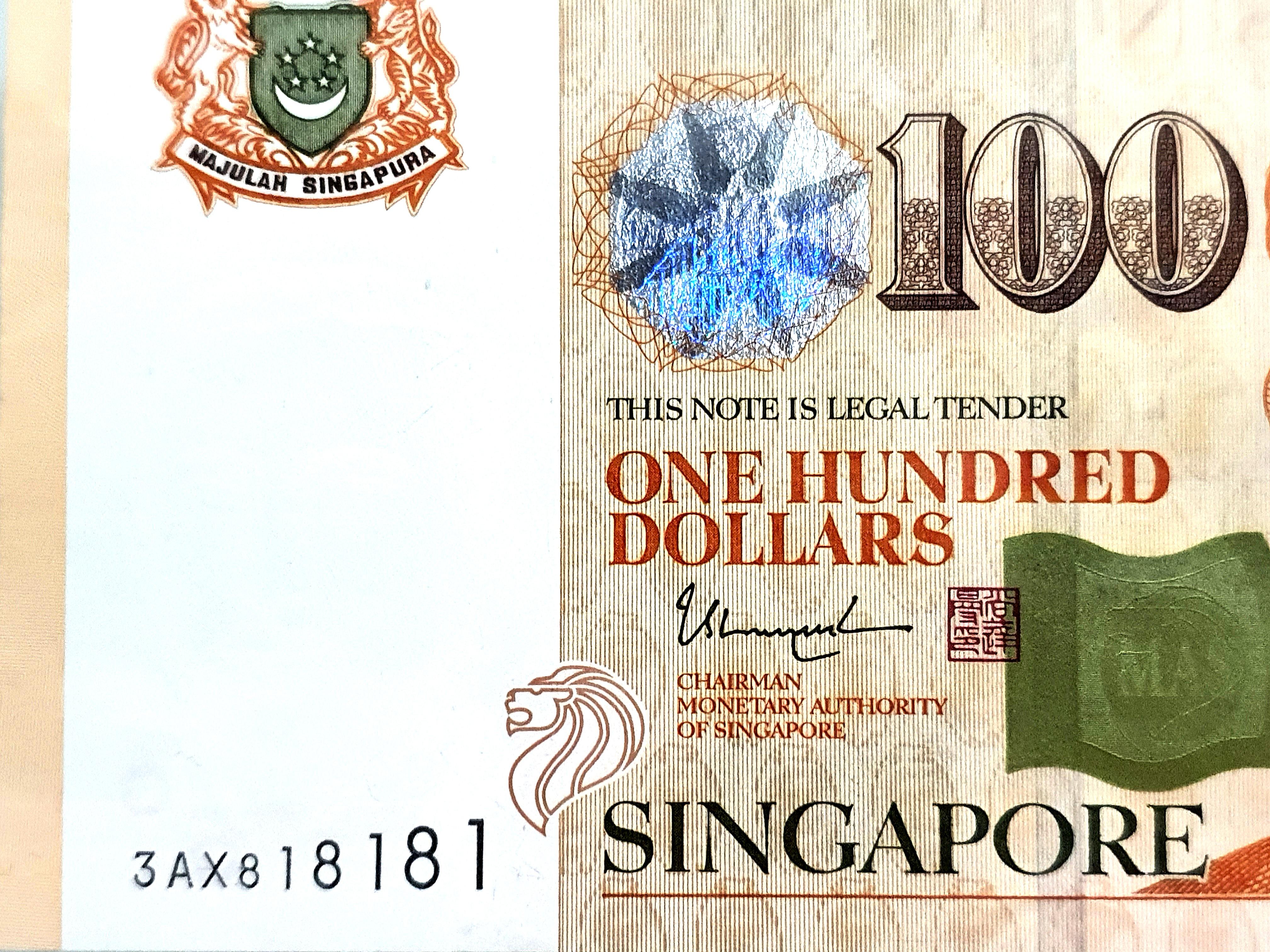 Singapore 100 dollars note repeater,Malaysia,Malaya and borneo, Straits ...