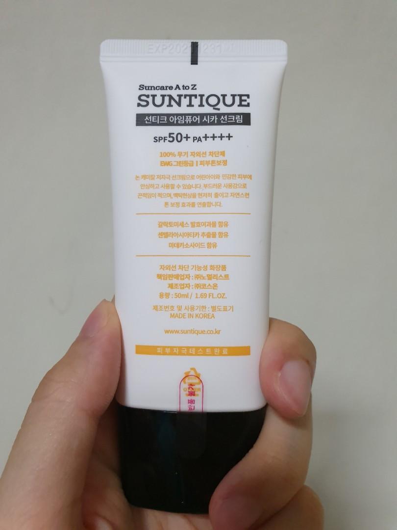 Suntique I'm Pure Cica Suncream SPF 50 pa++++, Beauty & Personal Care ...