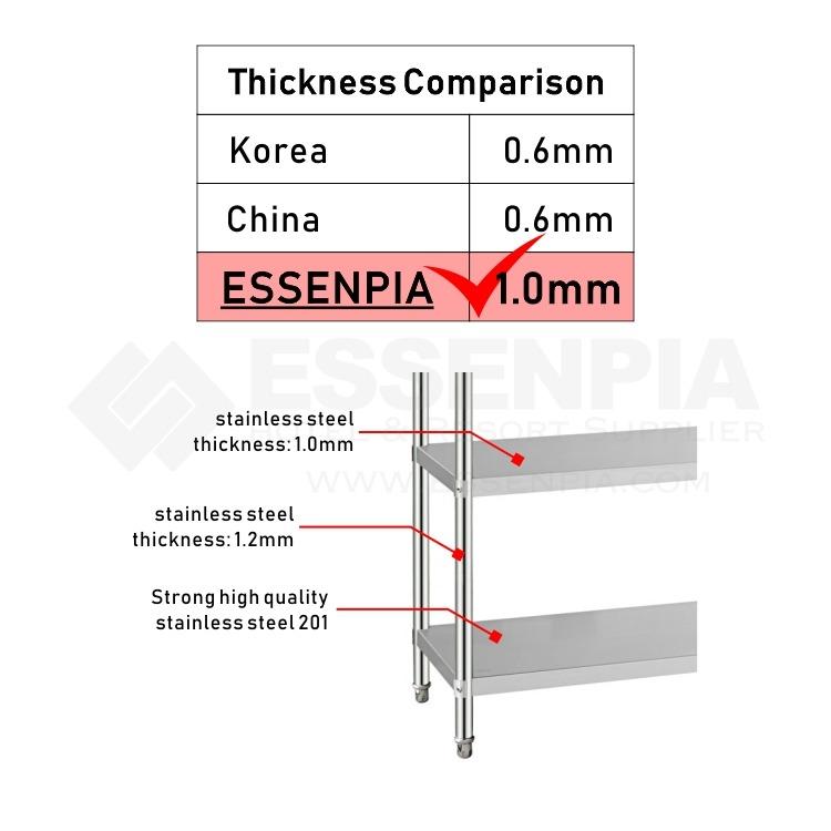 TWO-layer Cooking Table Storage Rack Storage Shelf Restaurant Kitchen ...