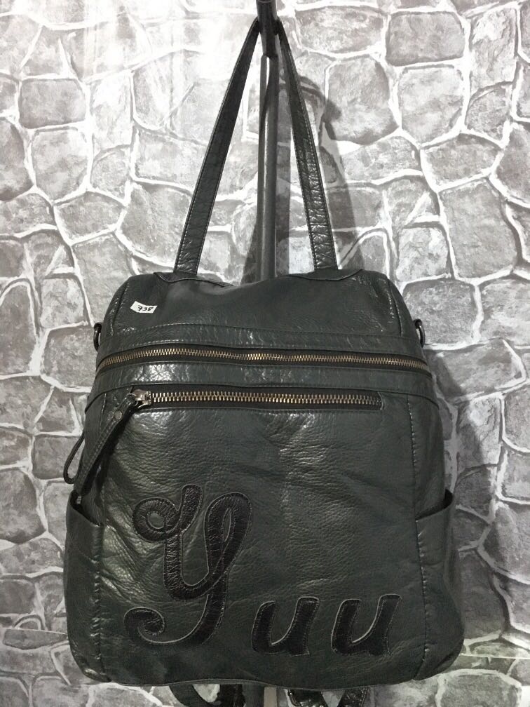 Yuu soft leather two way backpack, Women's Fashion, Bags & Wallets ...