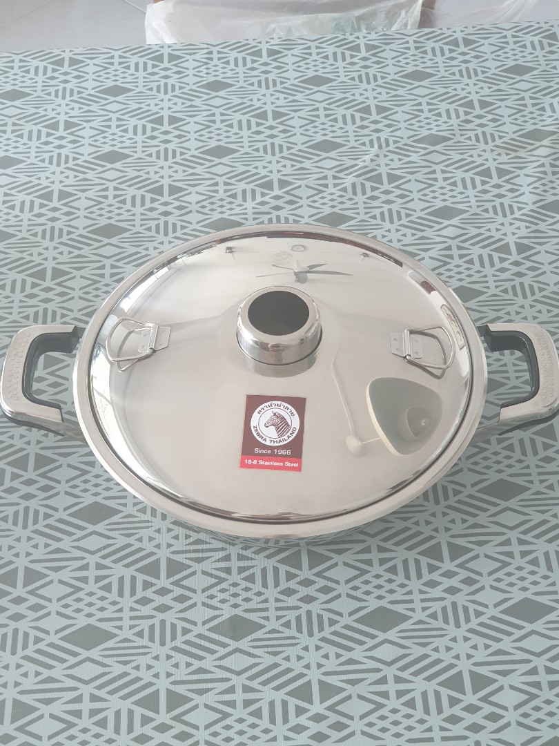 Zebra stainless steel steamboat pot, TV & Home Appliances, Kitchen ...